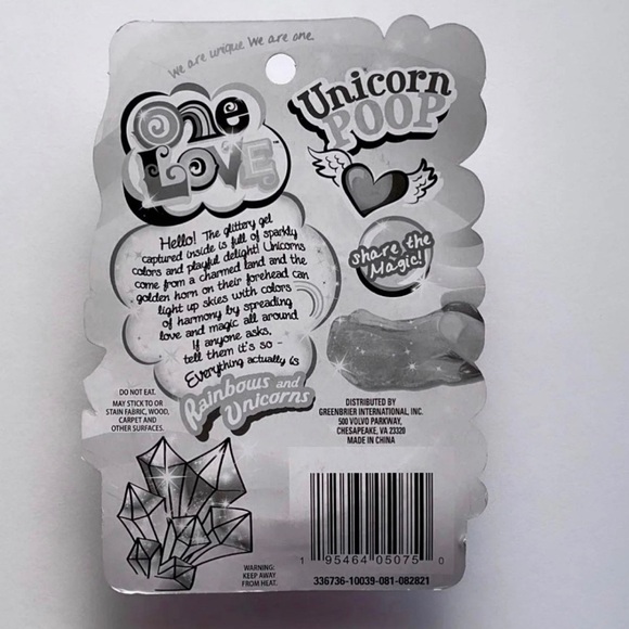 One Love | Toys | One Love Pink Glitter Unicorn Poop | Poshmark